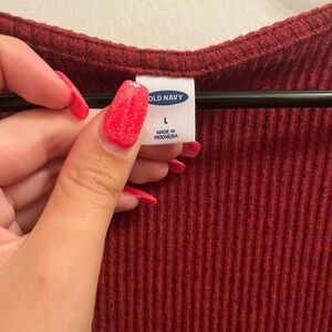 Old Navy | Sweaters | Old Navy Red Wrap Sweater | Poshmark